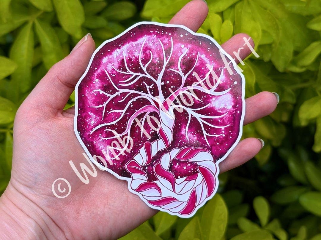 Placenta Art Sticker 10cm | Placenta Specialist OB Gift | Nurse Water ...