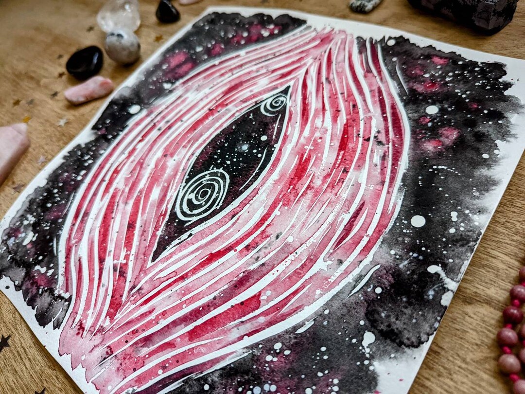 Cosmic Yoni Vulva Art Original 10 Watercolour Painting - Etsy