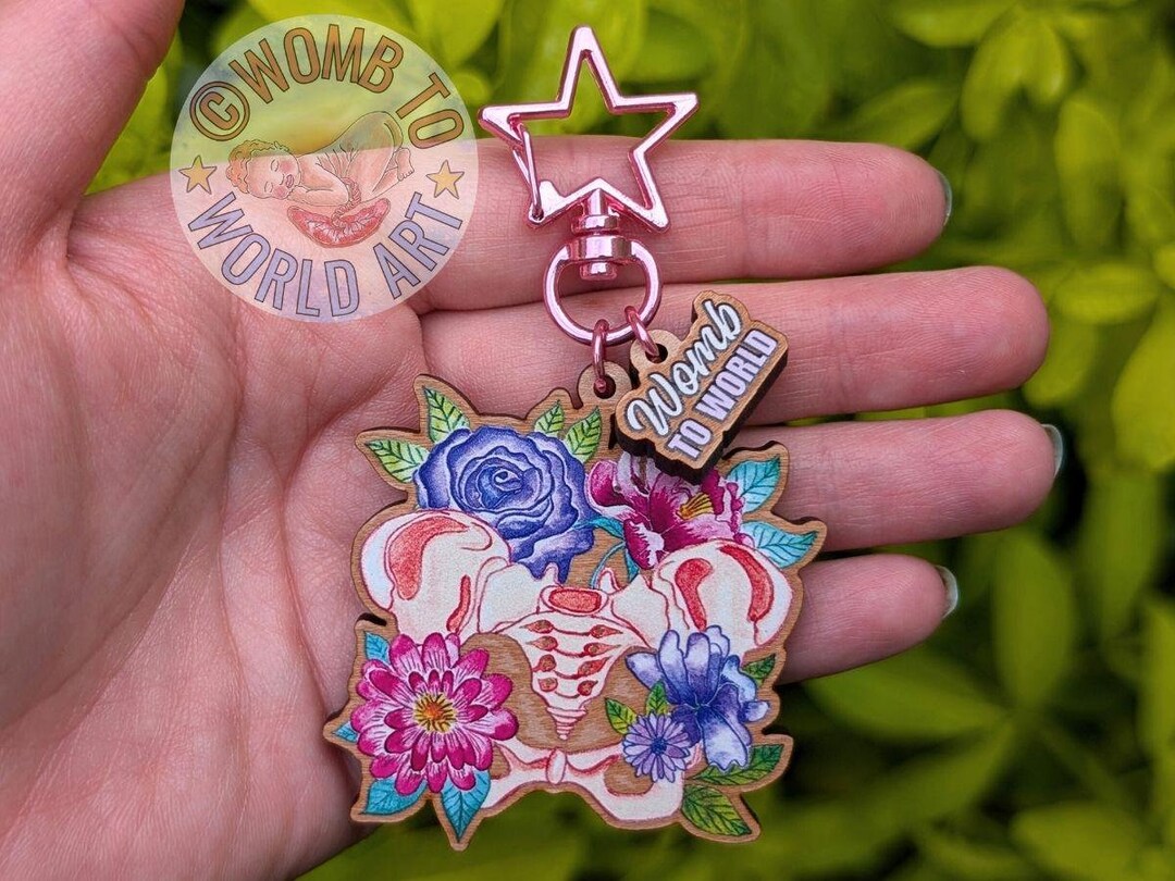 Floral Pelvis Anatomy Keychain: Women's Health Gift - Etsy