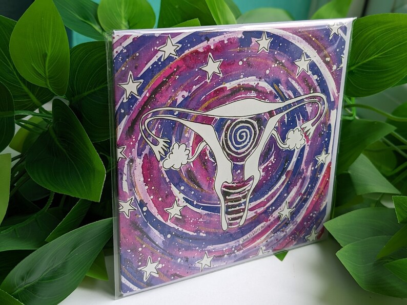 Cosmic Womb Art Card Women's Circle Doula Womb Healing Divine Feminine ...