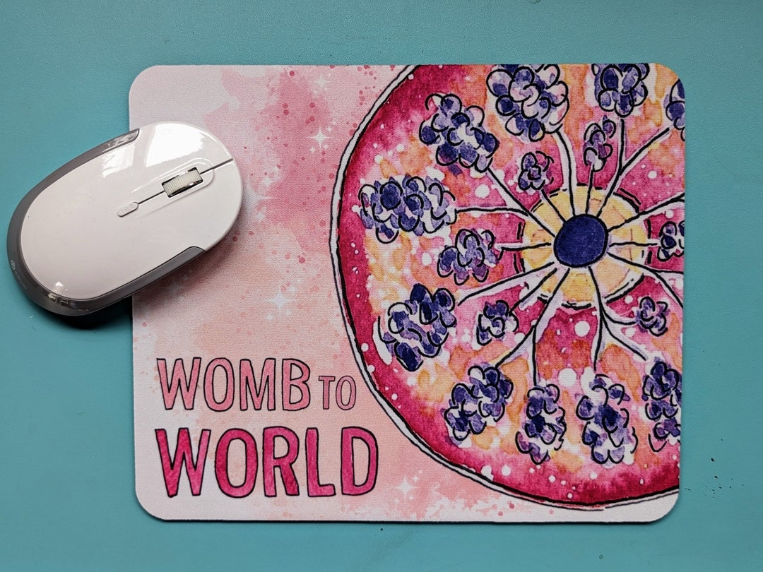 Breast Anatomy Mouse Pad: Lactation Consultant Gift, Midwife Doula Art ...