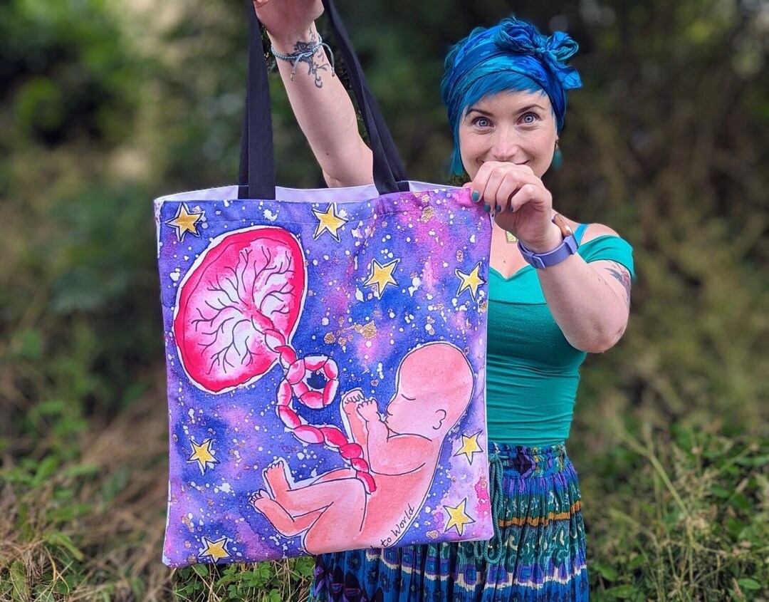 Baby Womb Art Large Doula Tote Bag Pregnancy Maternity Bag Hospital ...