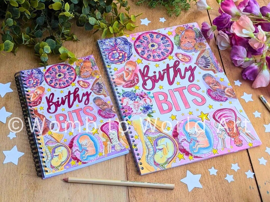 Birth Art Notebook A4 or A5 | Midwife Notepad | Student Midwife ...