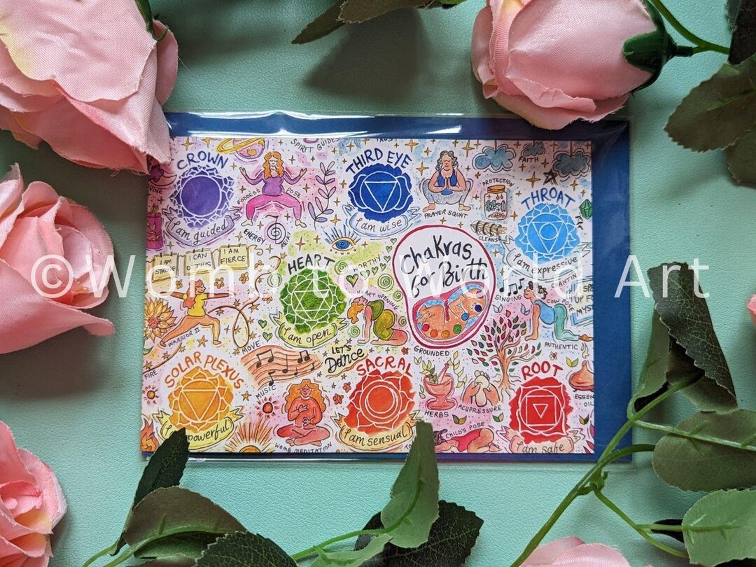 Chakras for Birth Art: Doula Client Cards, Spiritual Pregnancy Gifts - Etsy