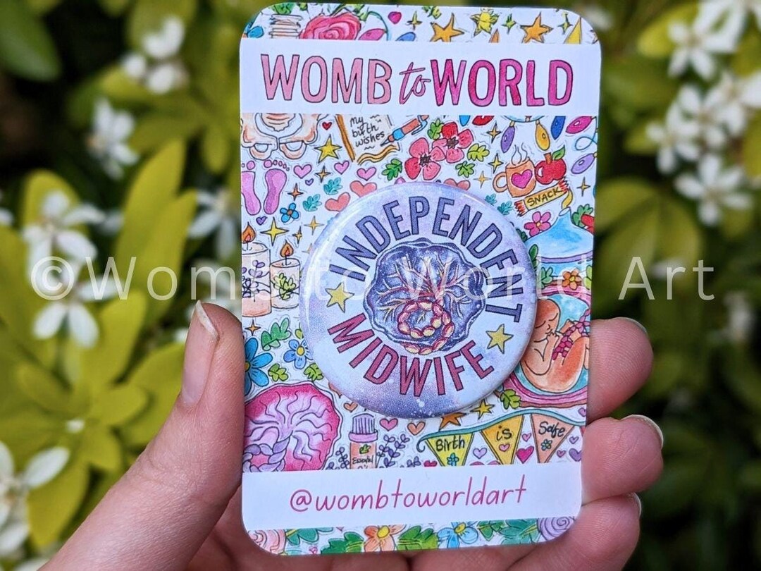 Independent Midwife Badge: Metal Button Pin - Etsy