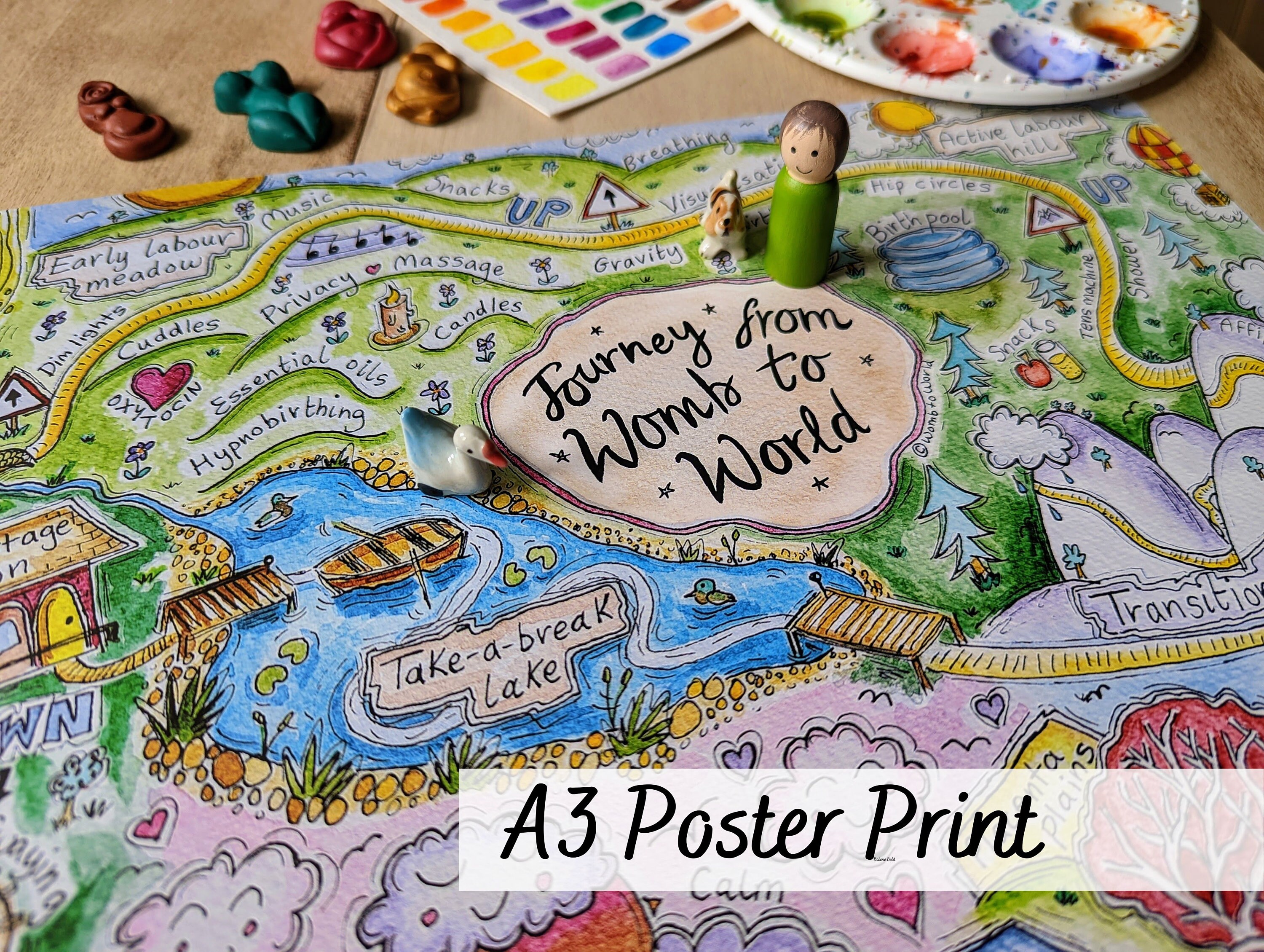 Stages of Birth Journey Map A3 Poster Antenatal Education - Etsy Canada