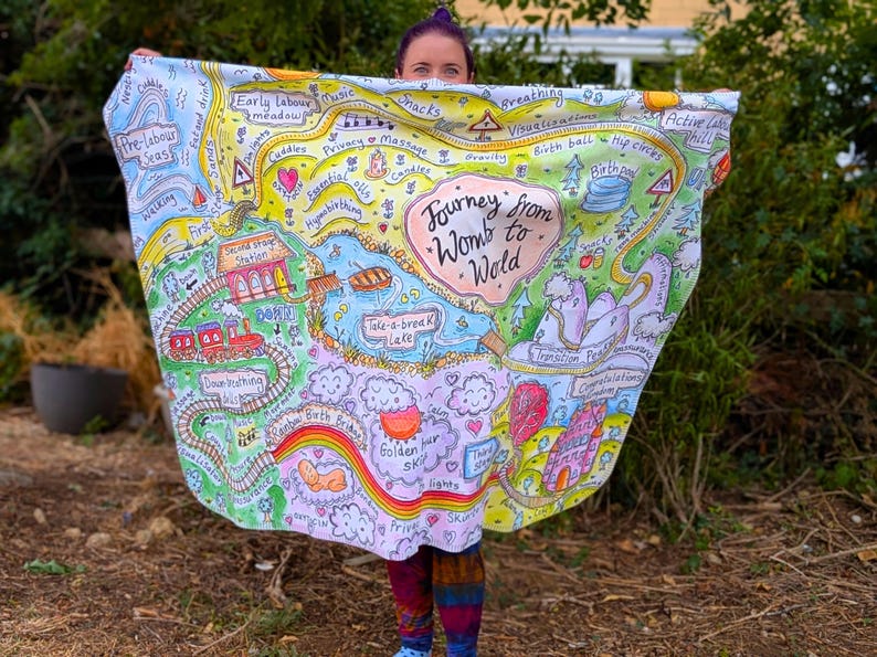 Birth Map Fleece Blanket: Antenatal Education, Doula Gift (140x103cm) - Etsy UK