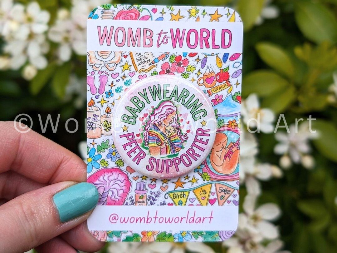 Babywearing Peer Supporter Badge: Metal Button Pin, Consultant Gift - Etsy