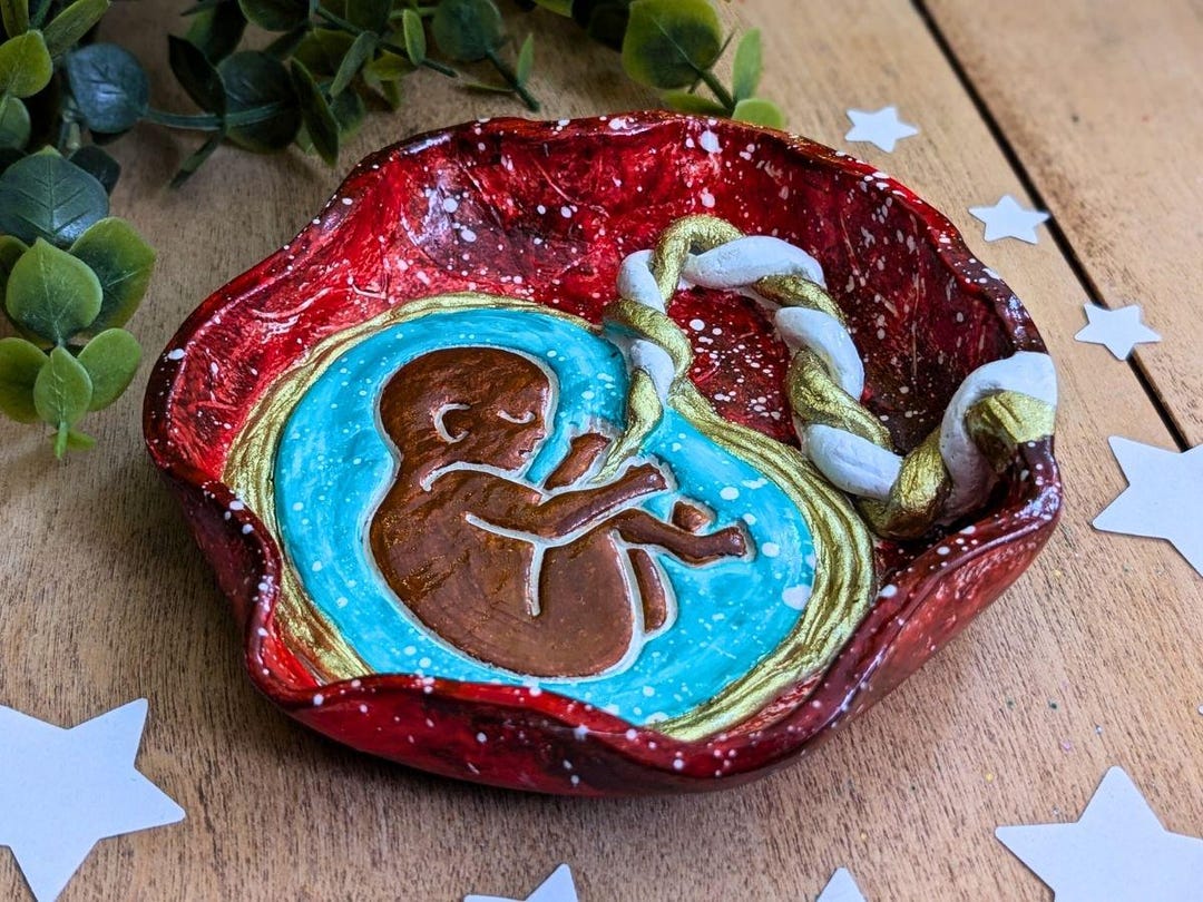 Baby in Placenta Clay Dish | Perfectly-imperfect Pregnancy Sculpture ...