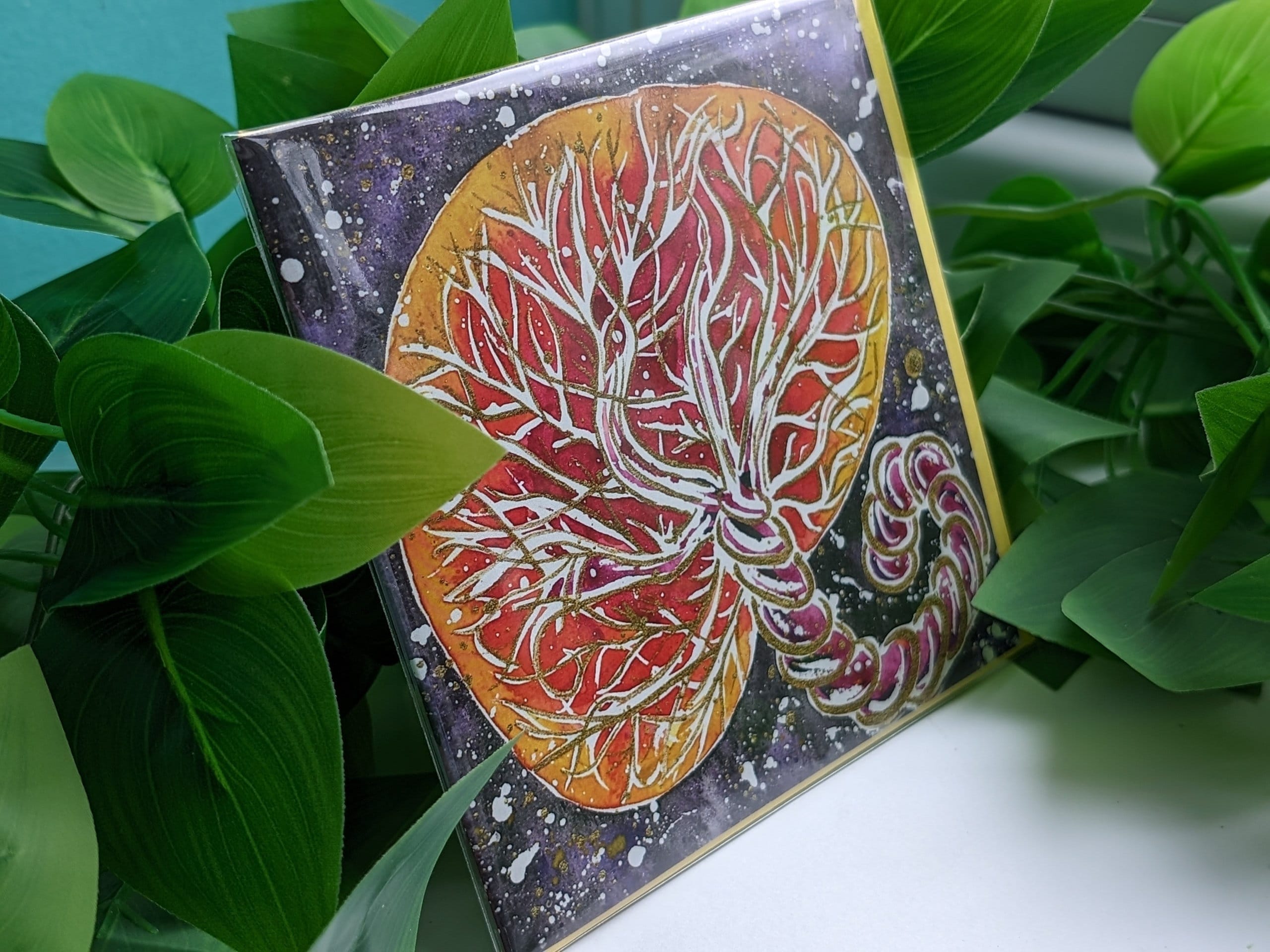 Watercolour Placenta Art Midwife Card | Homebirth | Doula | Student ...