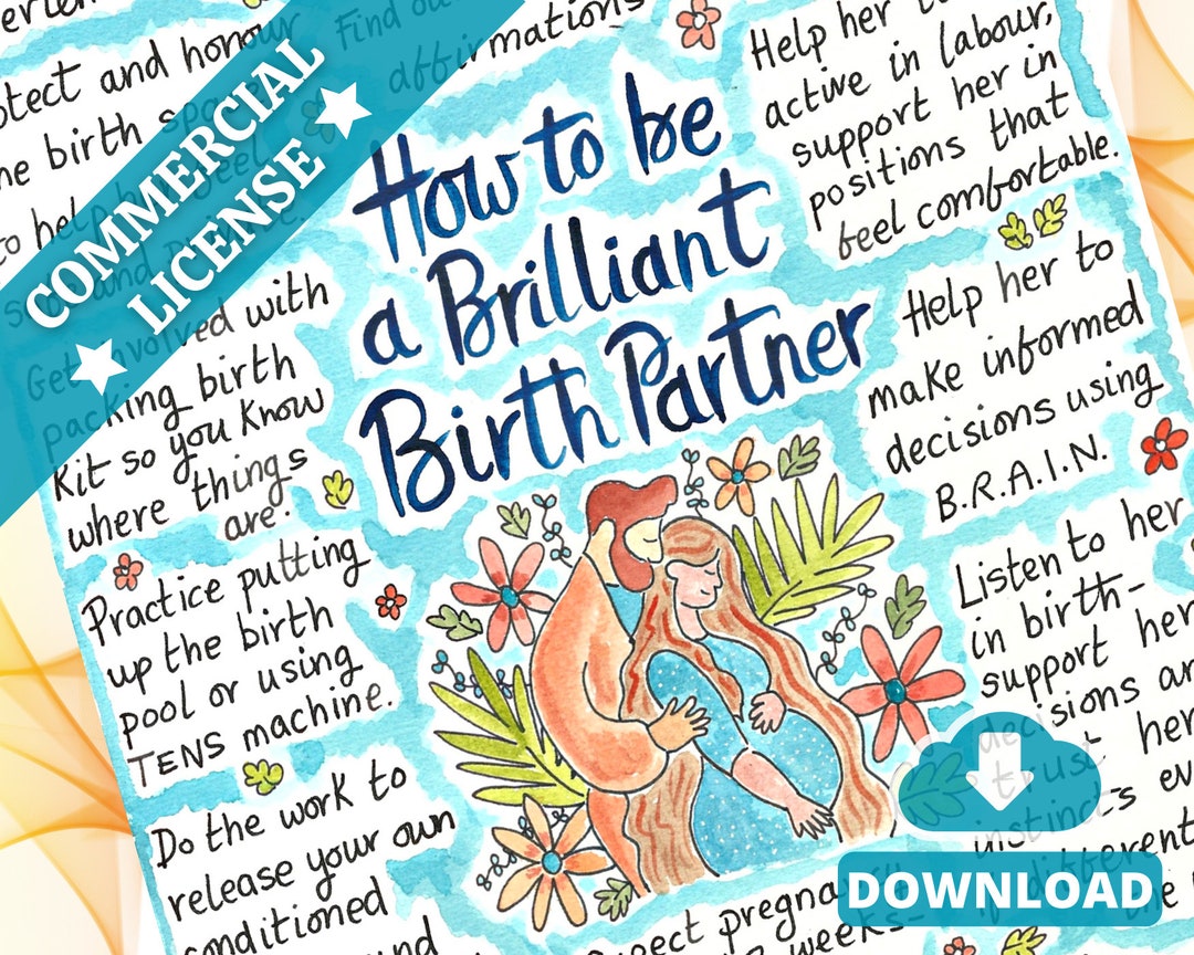 Birth Partner Holistic How to Poster PDF Download Birth Education ...