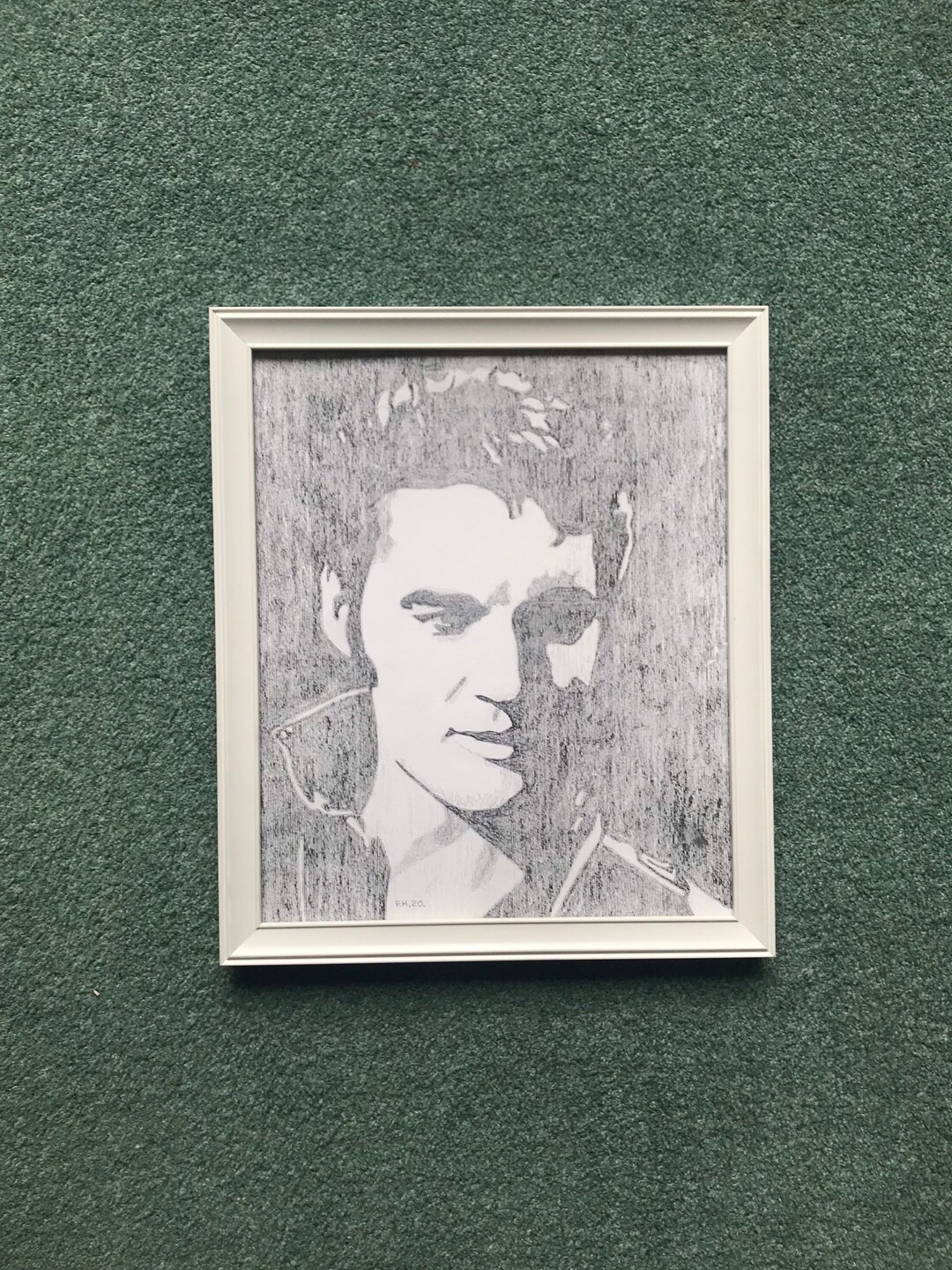 Elvis Pencil Sketch. Hand Drawn. Not A Print 13x11, Free Delivery ...