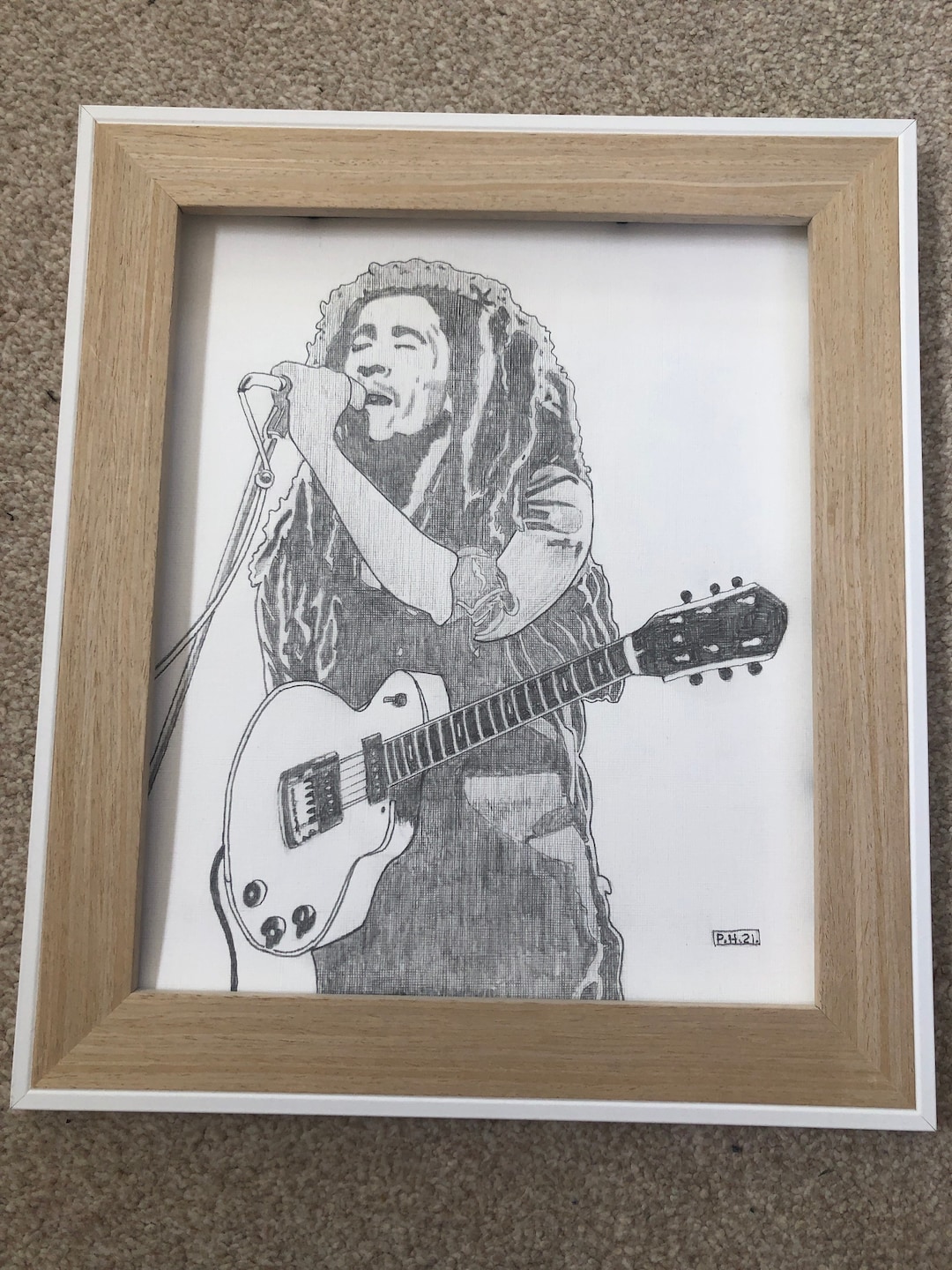 Bob Marley Pencil Drawing .13x 11 Not a Print I Dun It by And Free ...