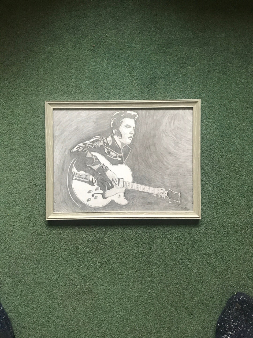 Elvis Presley Pencil Drawing, Not A Print I Dun It 17x13 Free Delivery ...