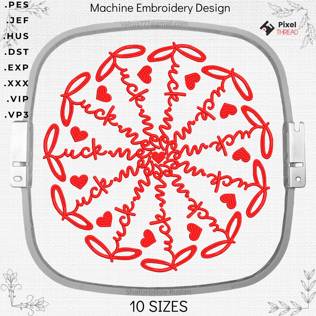 NSFW Mandala Machine Embroidery Design (digital Download) - Etsy