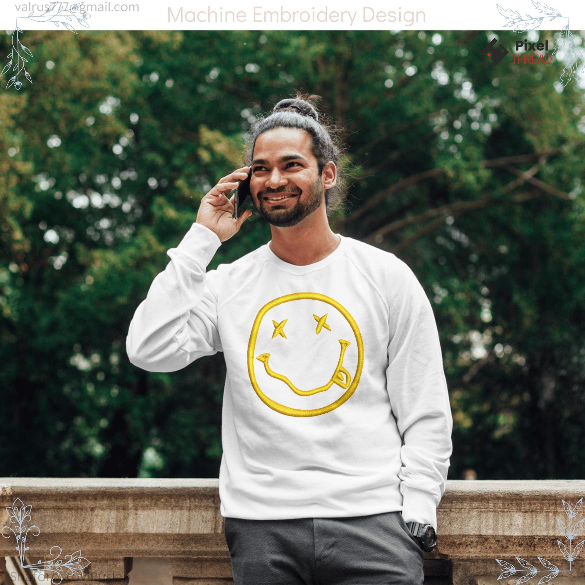 Nirvana Smile Machine Embroidery Design (digital Download) - Etsy