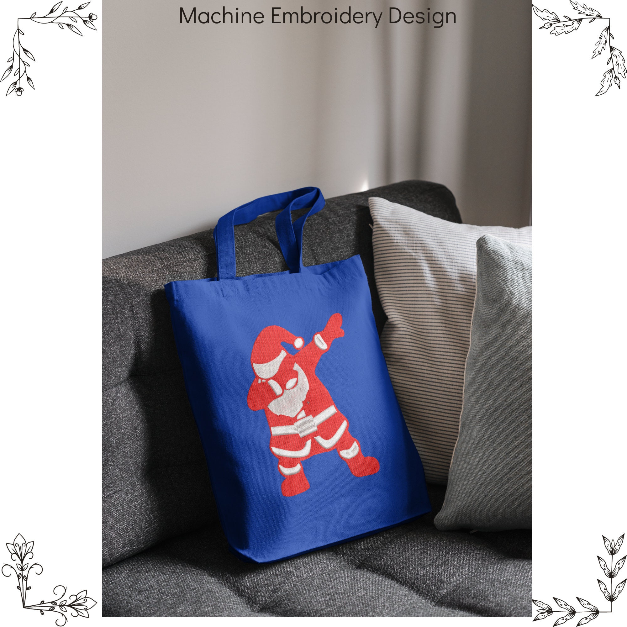 Santa Claus Machine Embroidery. Santa Claus Embroidery for a Christmas ...