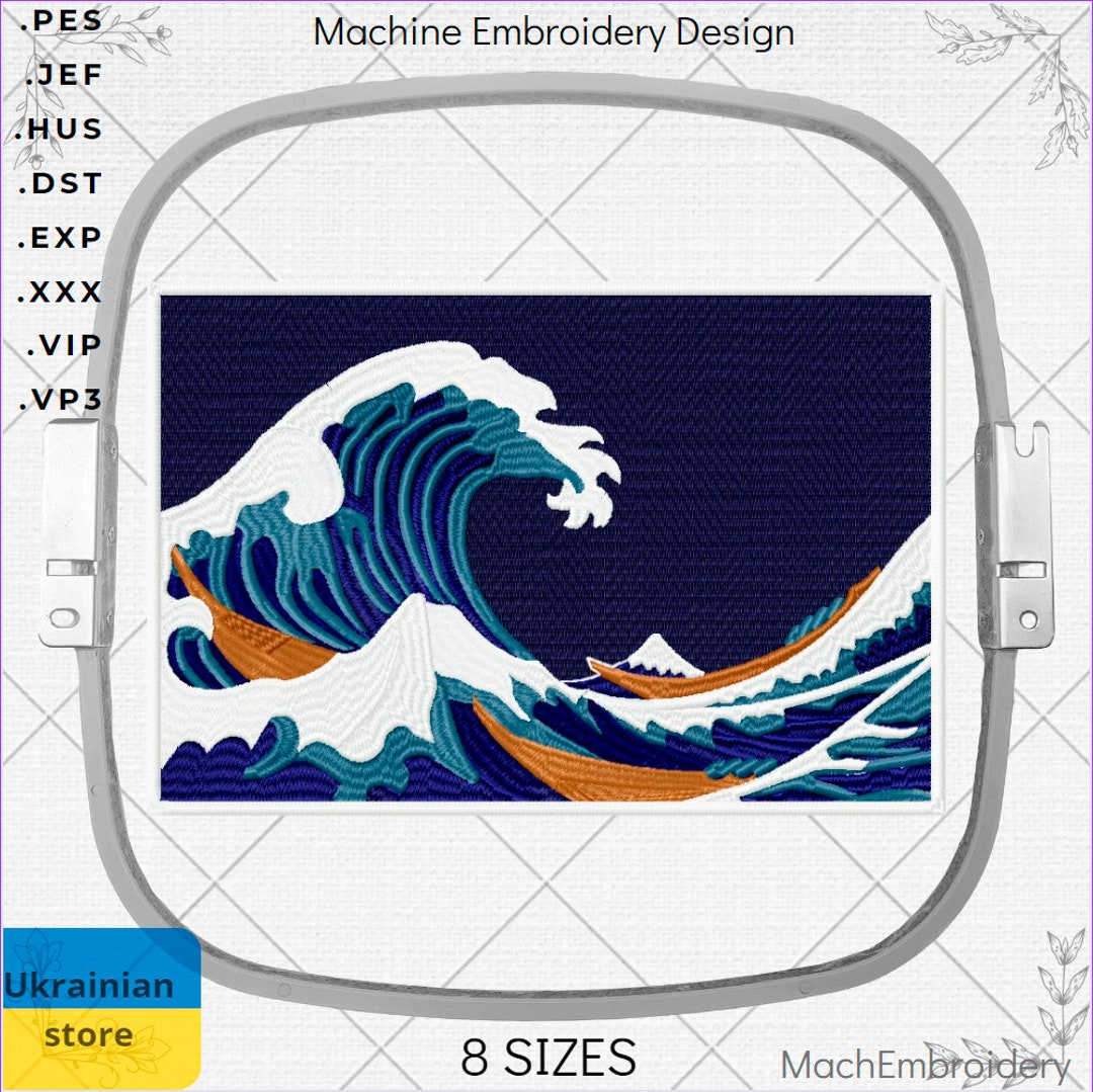 Storm at Sea,boats on the Waves Machine Embroidery Design - Etsy