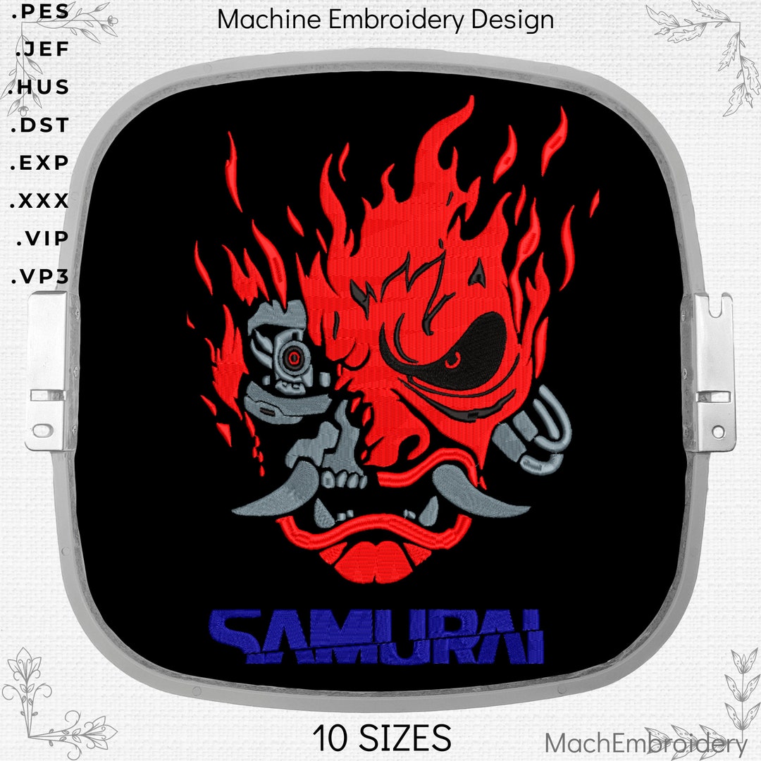 Design for Machine Embroidery "samurai". Suitable for Teenagers ...