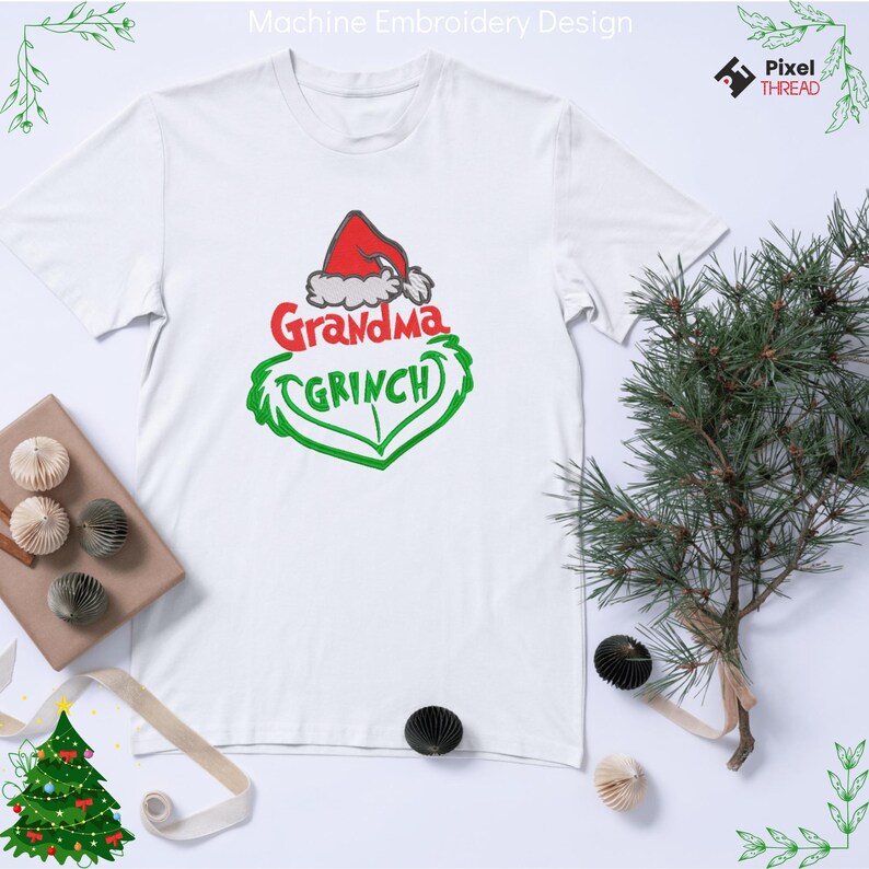 Grandma Grinch Machine Embroidery Design: Holiday Humor (digital ...