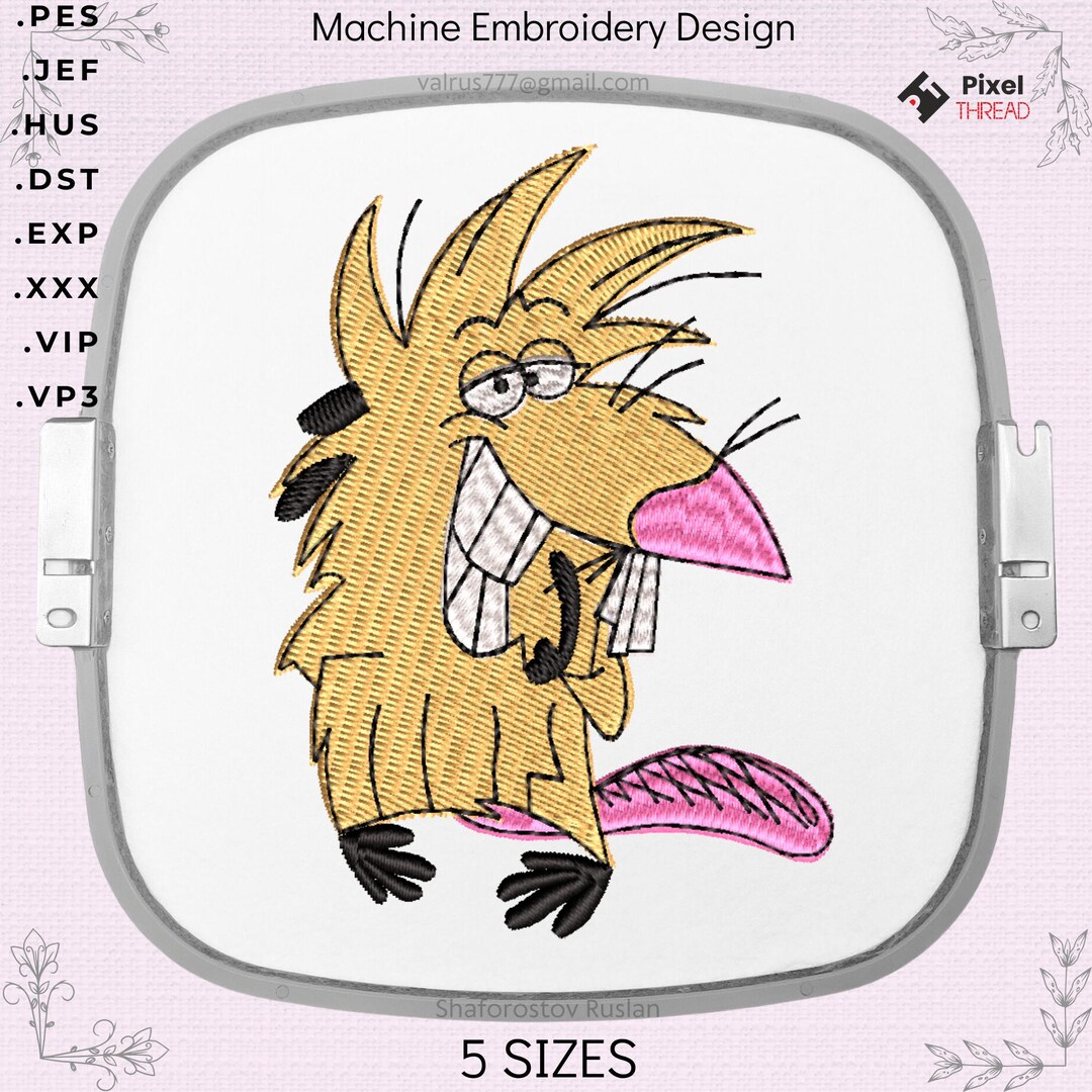 Mad Beaver Machine Embroidery Design – Fun and Bold! - Etsy