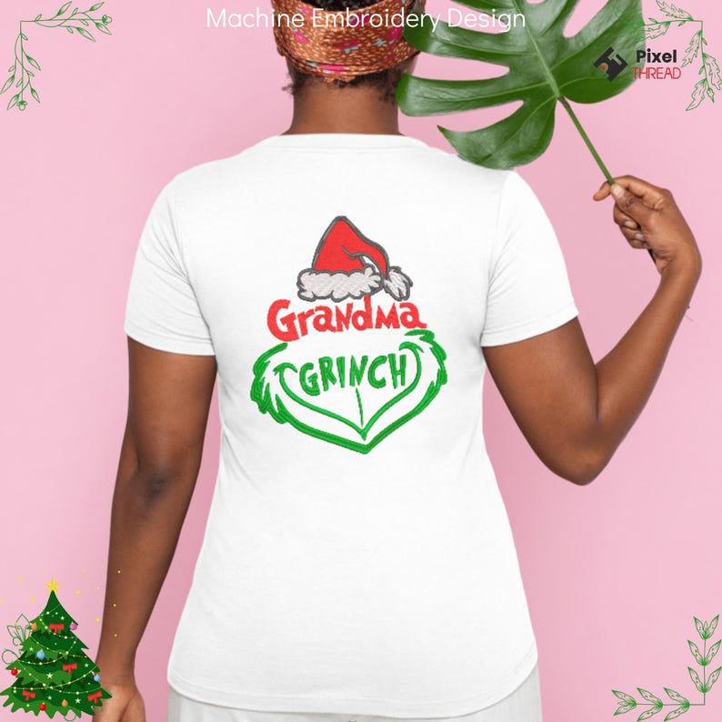 Grandma Grinch Machine Embroidery Design: Holiday Humor (digital ...