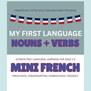 French Verbs & Nouns Flashcards for Kids | Montessori Printable ...