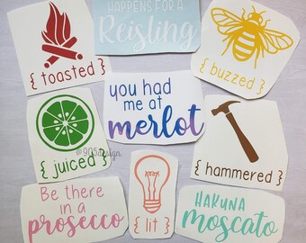 Prosecco Glass Decal - Etsy