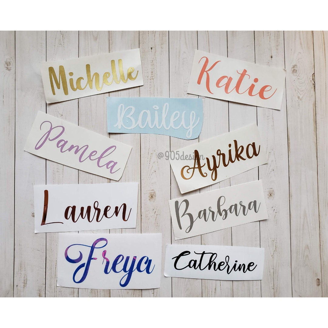 Custom Wine Glass Name Decal Name Decal Stemless Wine Glass - Etsy Canada