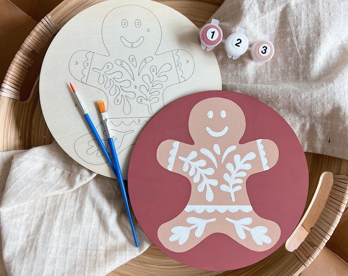 SUGAR AND SPICE Paint by Number Kit, Diy Painting,gingerbread Decor ...