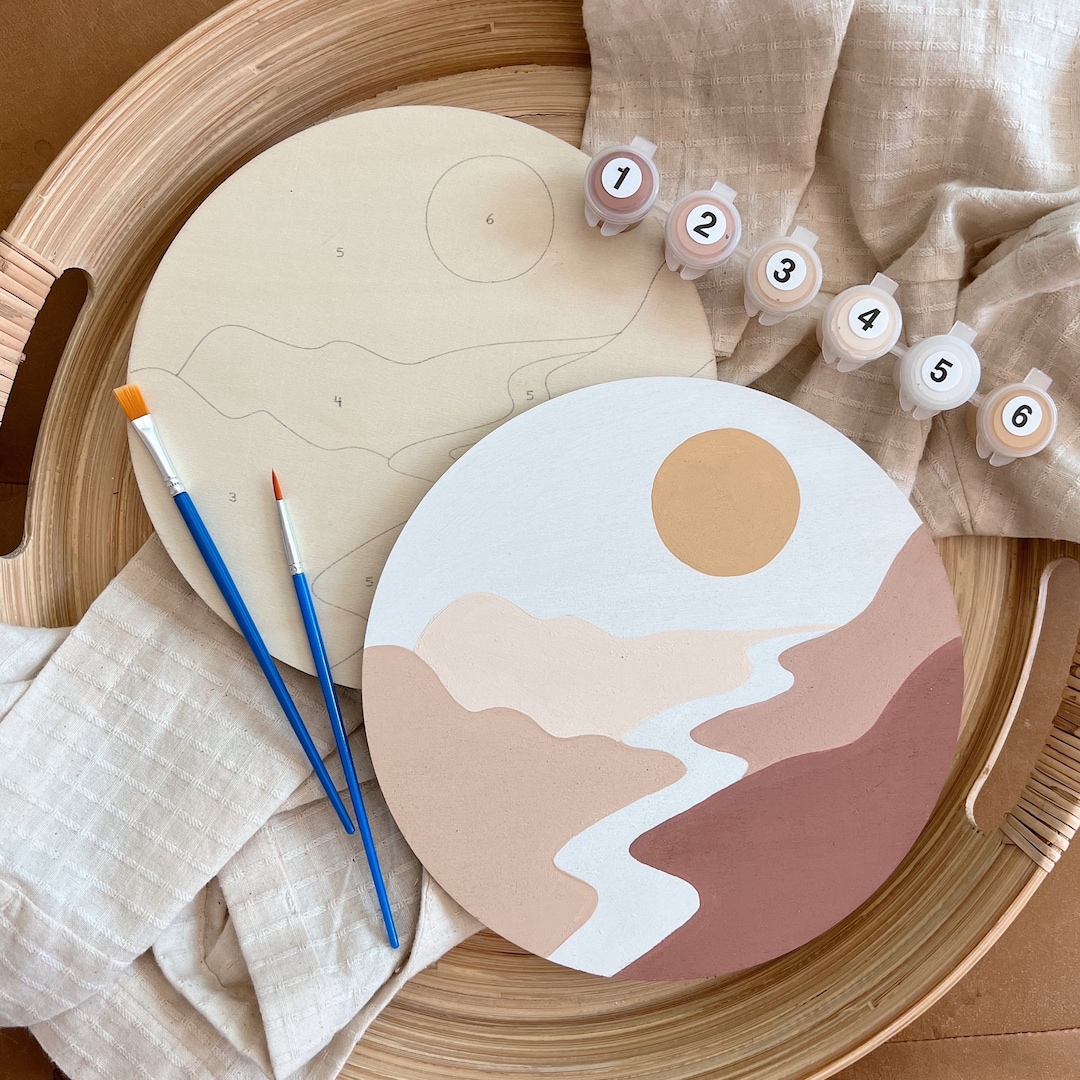 GOLDEN HOUR Paint by Number Kit, Modern Paint by Numbers,desert Art ...