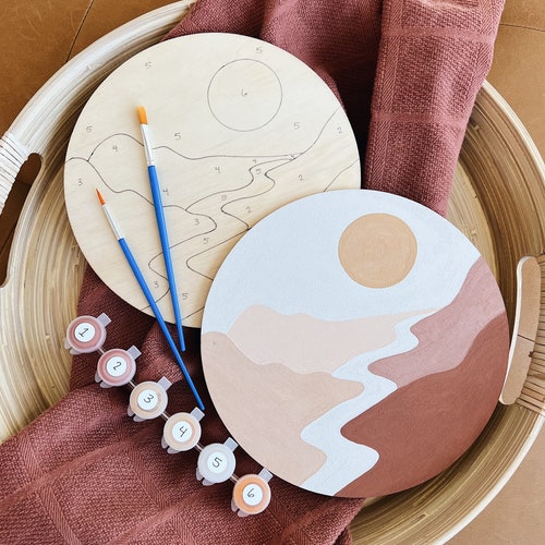 GOLDEN HOUR Paint by Number Kit Modern Paint by - Etsy