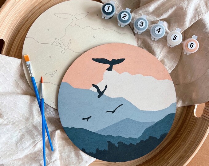 BLUE DUSK Paint by Numbers Kit, Predrawn Paint Kit,kit Diy,eclectic ...