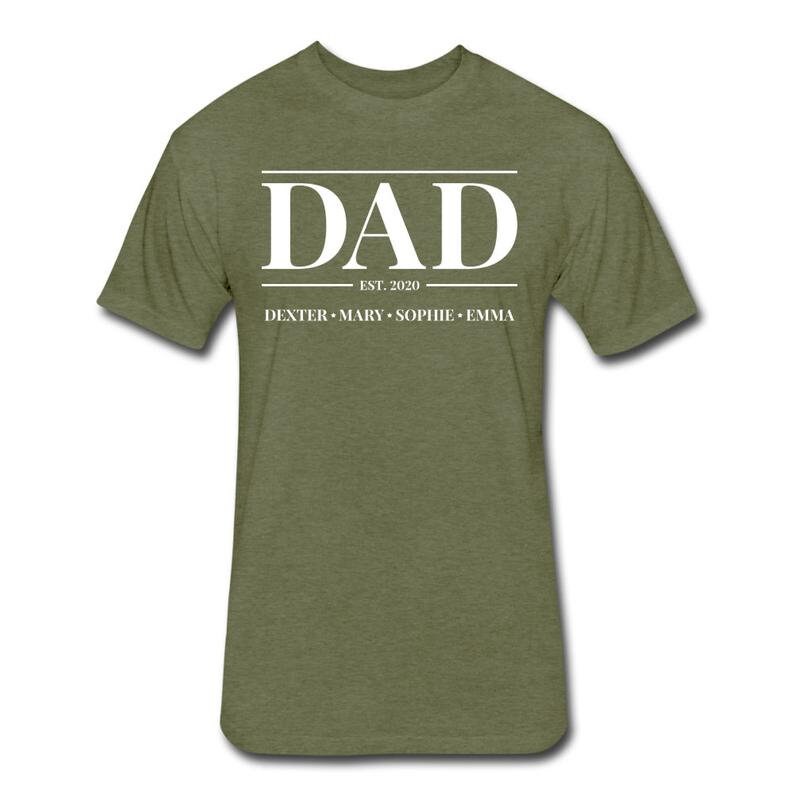 Fathers Day Gift Dad Shirt Custom Dad Shirt With Kids Names | Etsy