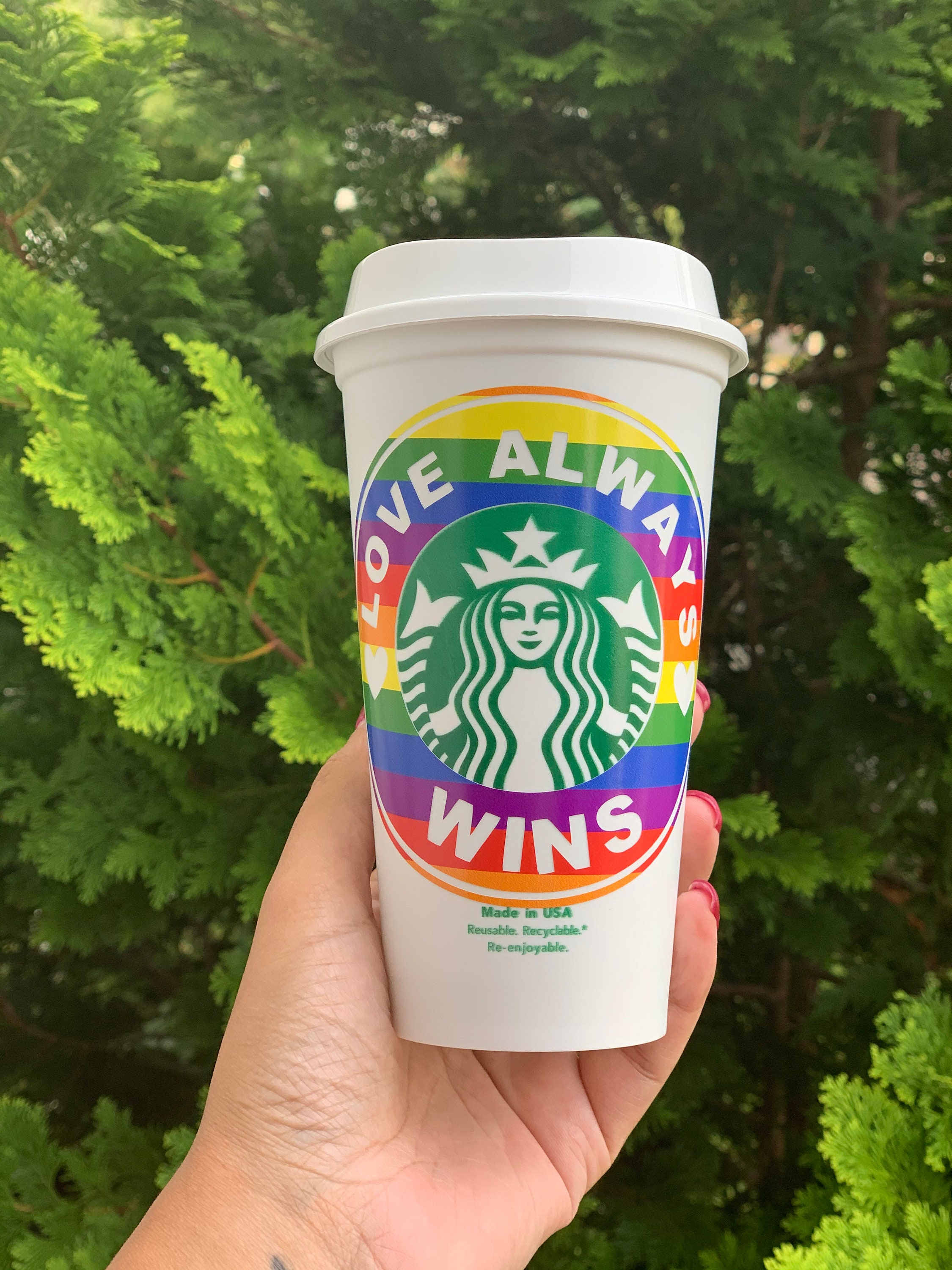 Pride Starbucks Cold Cup Lgbt Lgbtq Gay Pride Tumbler Etsy