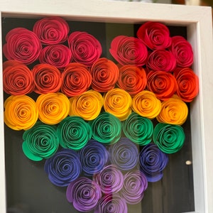 Rainbow Flower Shadow Box, LGBTQ, Pride Month, Love Always Wins, LGBTQ ...
