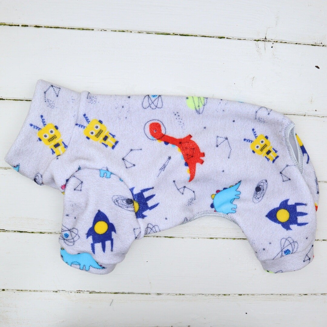 Dog Waterproof Fleece Coat Suit Pajamas Pyjamas in Robot and Dinosaur ...