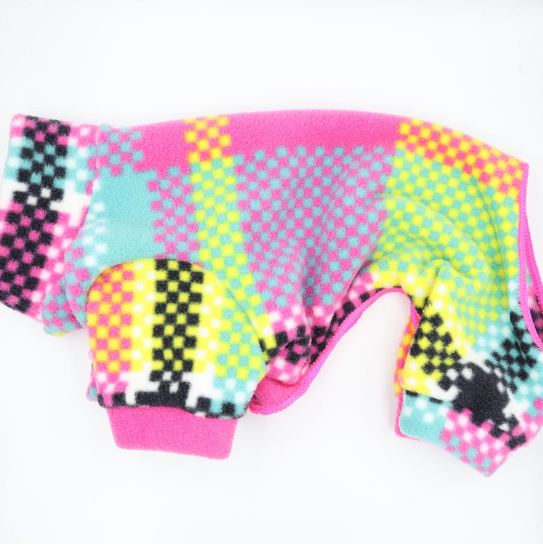 Christmas Dog Fleece in Bright Tartan Plaid Check Design Waterproof ...