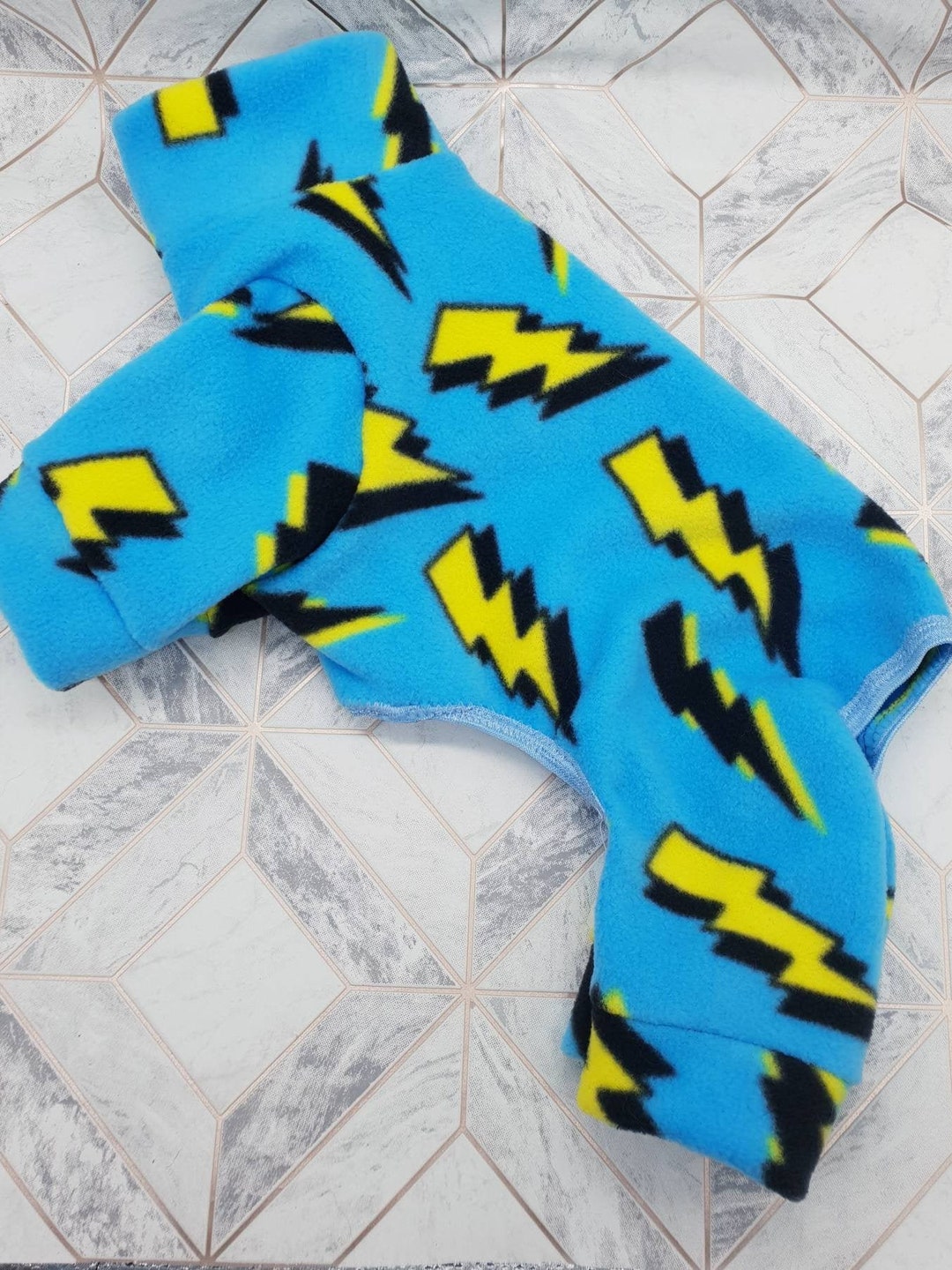 Dog Waterproof Fleece Coat Suit Pajamas Pyjamas in Turquoise Flash ...