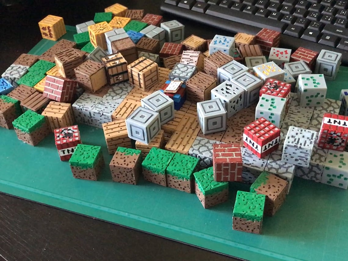 Magnetic Cubes / Minecraft Design / 3D Print Model / Digital | Etsy
