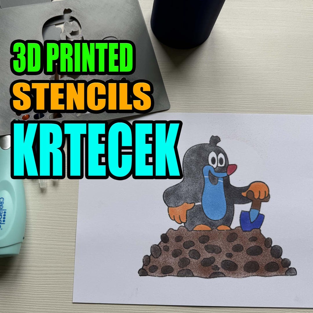 3D Printed Stencils - Krtecek - Etsy