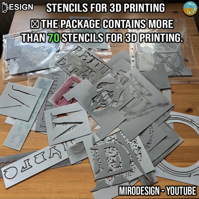 3D Printed Stencils - Diablo - Etsy