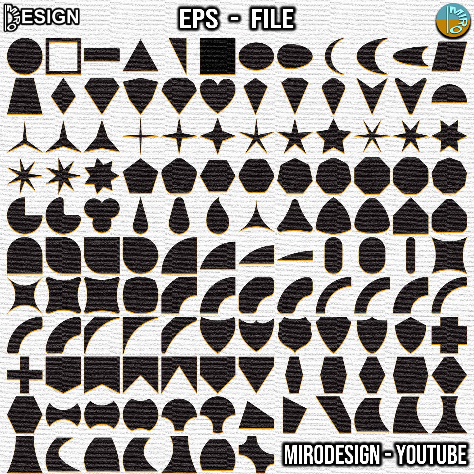 Stencils Pack for Crafting - Basic Shapes | Svg | Dxf | Eps | Png | Stl ...