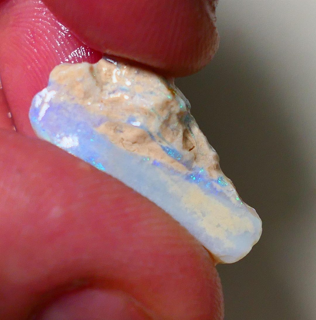 Australian Rough Crystal Opal Lightning Ridge 12.75ct Gamble Piece of a ...