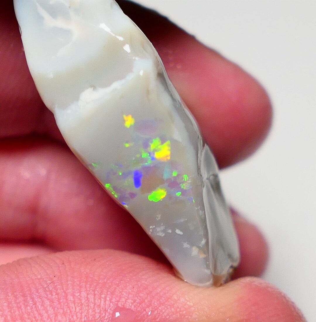 Bit of Block / Flagstone Pattern Multicolour Lightning Ridge Rough Rub ...