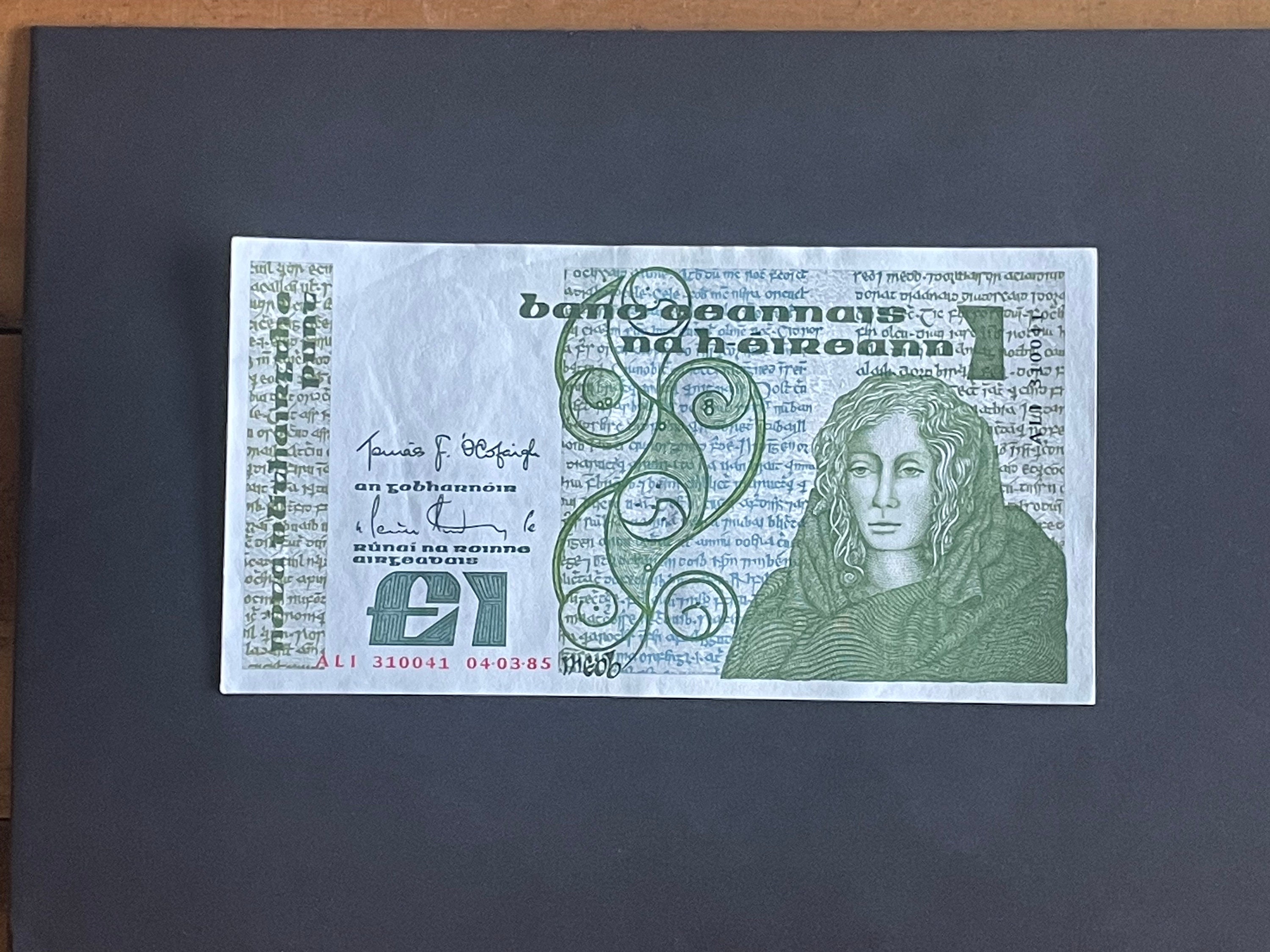 AUTHENTIC Irish Bank Notes Rare One Pound Vintage/antique Notes B ...