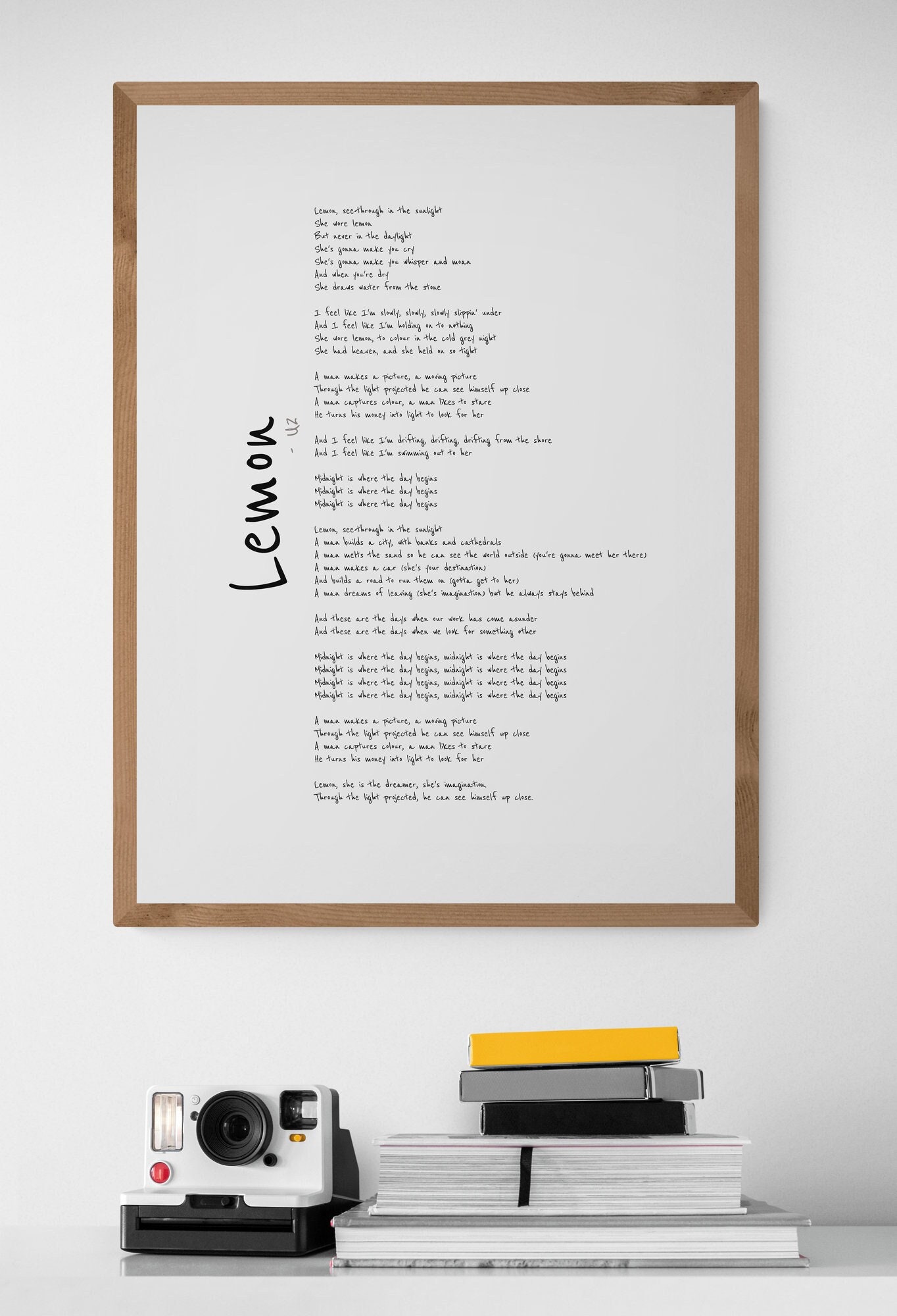 U2/bono Lemon Song Lyrics Poster Print - Etsy