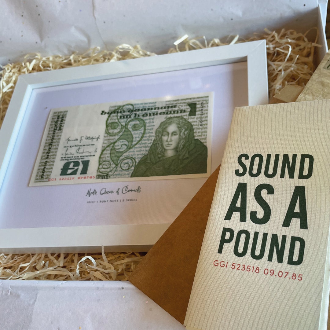 Irish One Punt Authentic Note Gift Box One-of-a-kind Irish Gift Irish ...