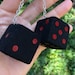 Black Fuzzy Dice With Neon Green Dots and Chain or Cord / Car ...
