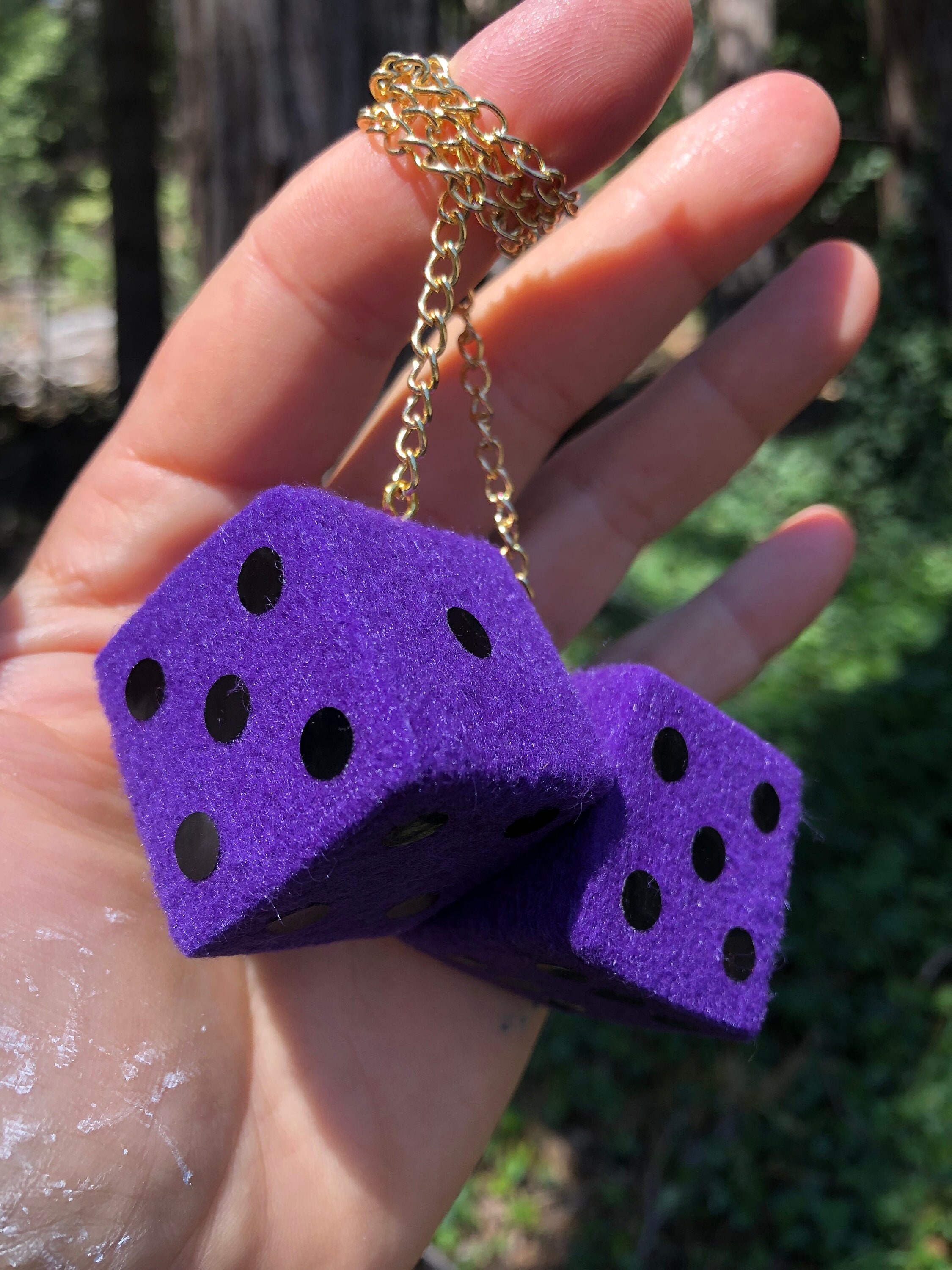 Purple Fuzzy Dice